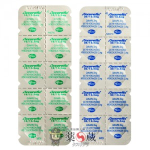 アキュレティック(ACCURETIC)20+12.5mg/10+12.5mg - 薬個人輸入 購入「クスリグラ」